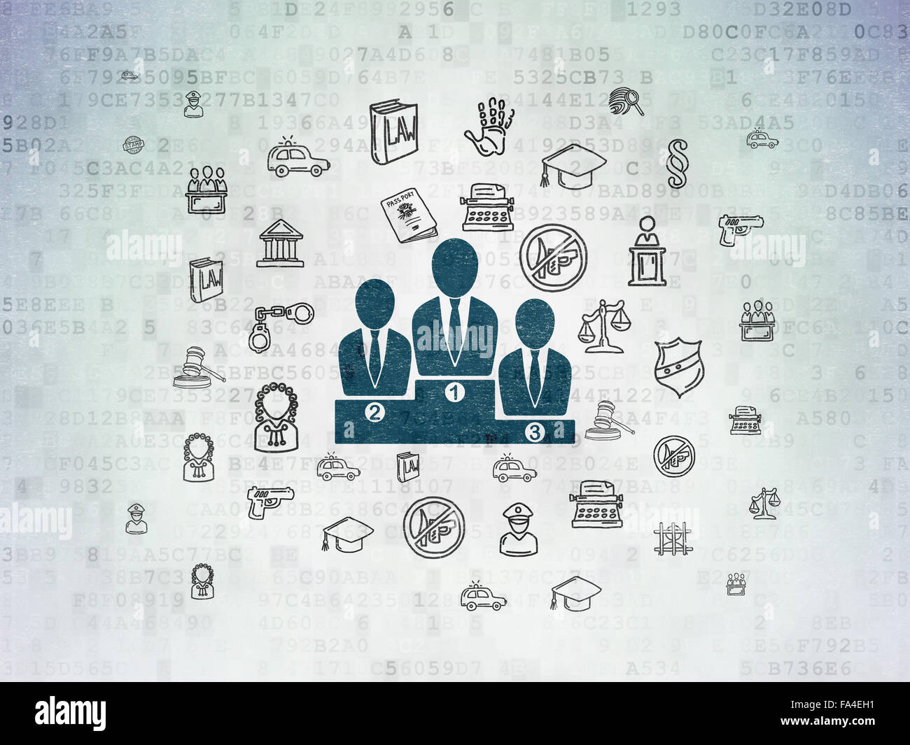 Law concept: Business Team on Digital Paper background Stock Photo - Alamy