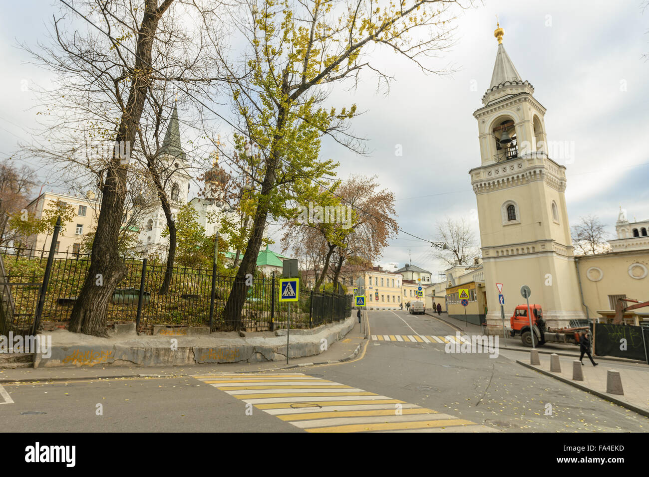 Temple and catherral in Kitay gorod district, Moscow, Russia Stock ...