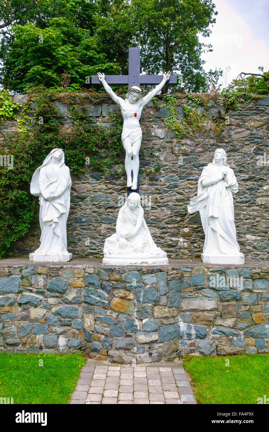 Crucifixion statue in the grounds of the Franciscan friary Killarney ...