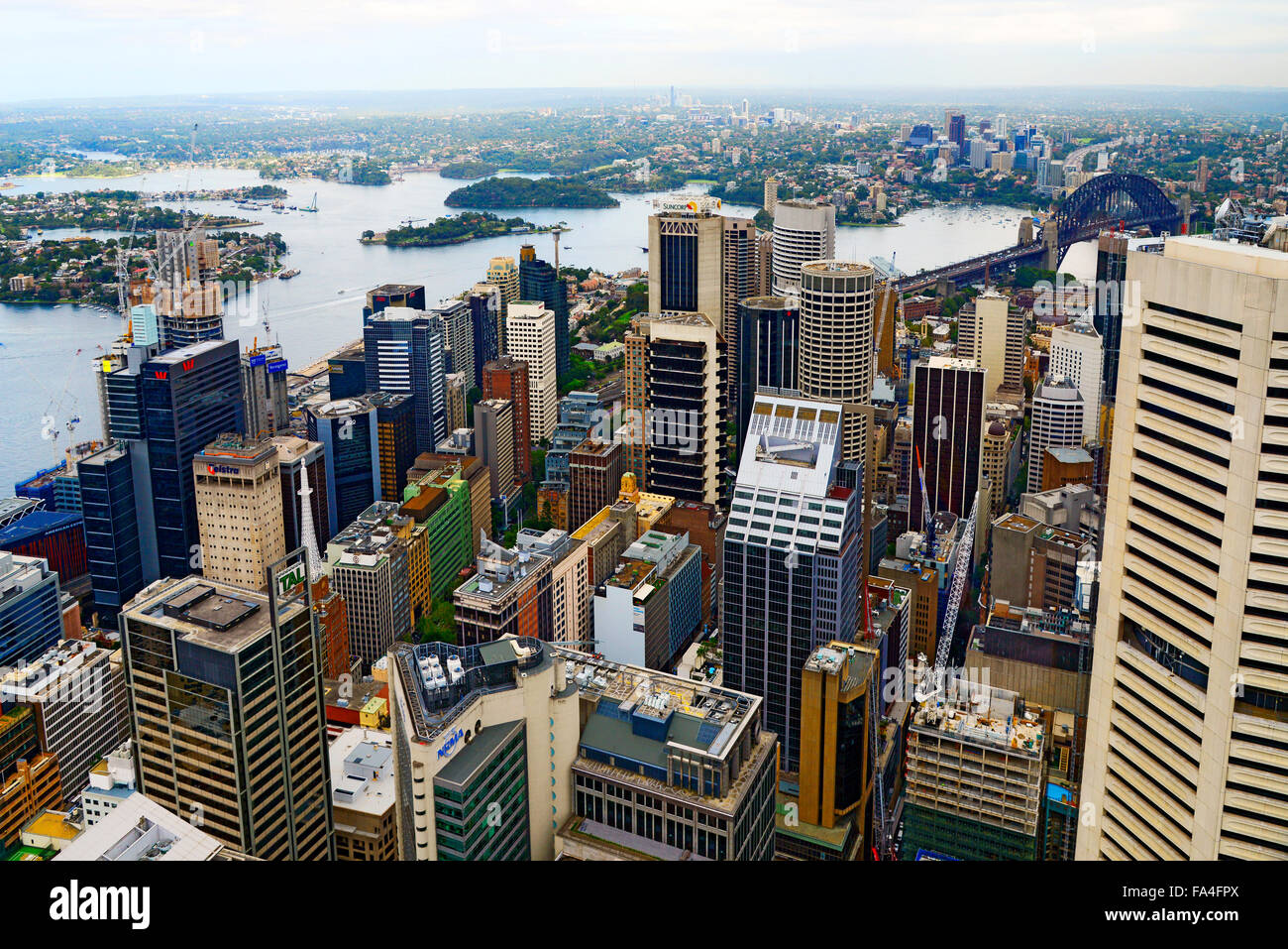 Aerial View Downtown Sydney Australia New South Wales AU Stock Photo ...