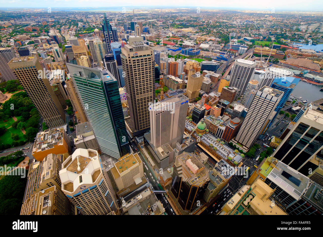 Aerial View Downtown Sydney Australia New South Wales AU Stock Photo ...