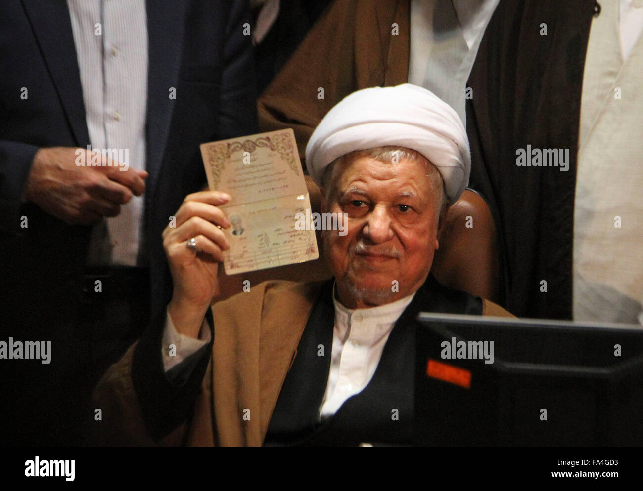 Tehran, Iran. 21st December, 2015. Iranian former president Akbar ...