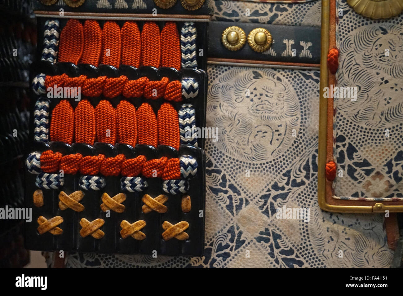 A close up of Samurai armor Artifact on display at the National Museum ...