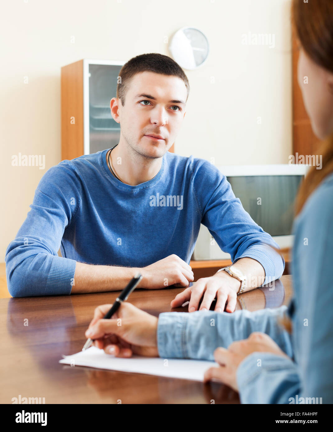 Census worker interview person hi-res stock photography and images - Alamy