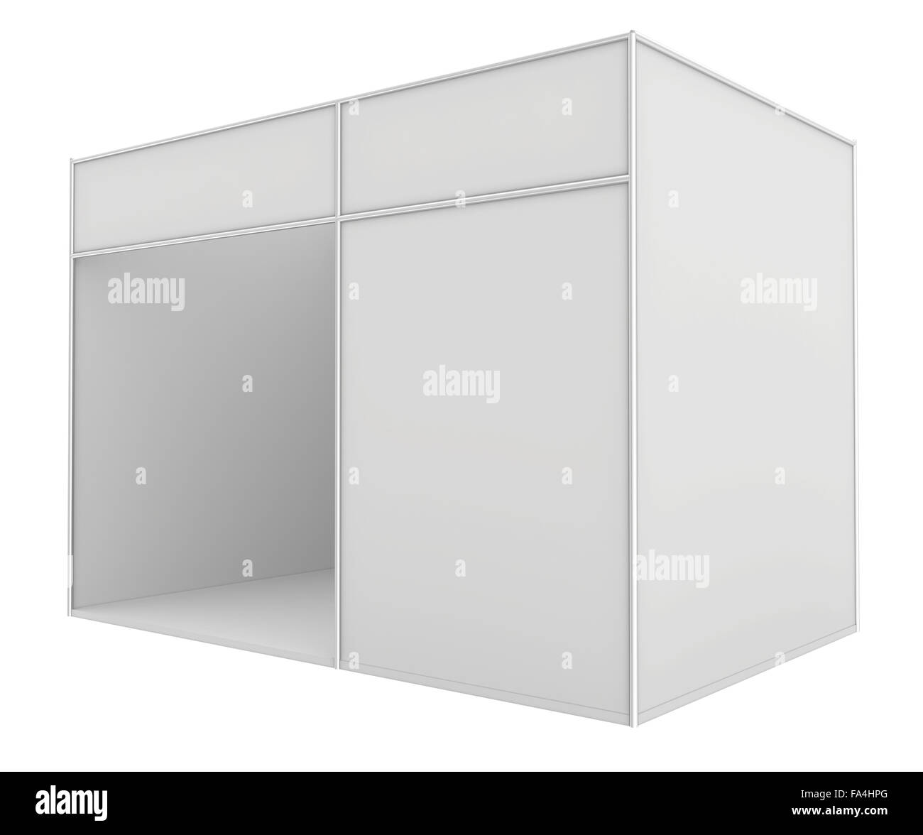 Blank exhibition stand. 3d render isolated on white background Stock ...