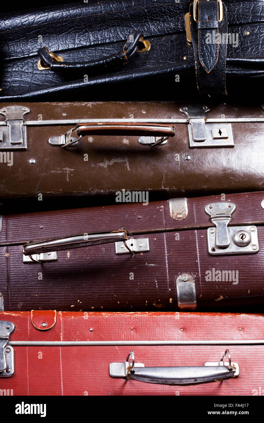 Stack of old suitcases Stock Photo - Alamy
