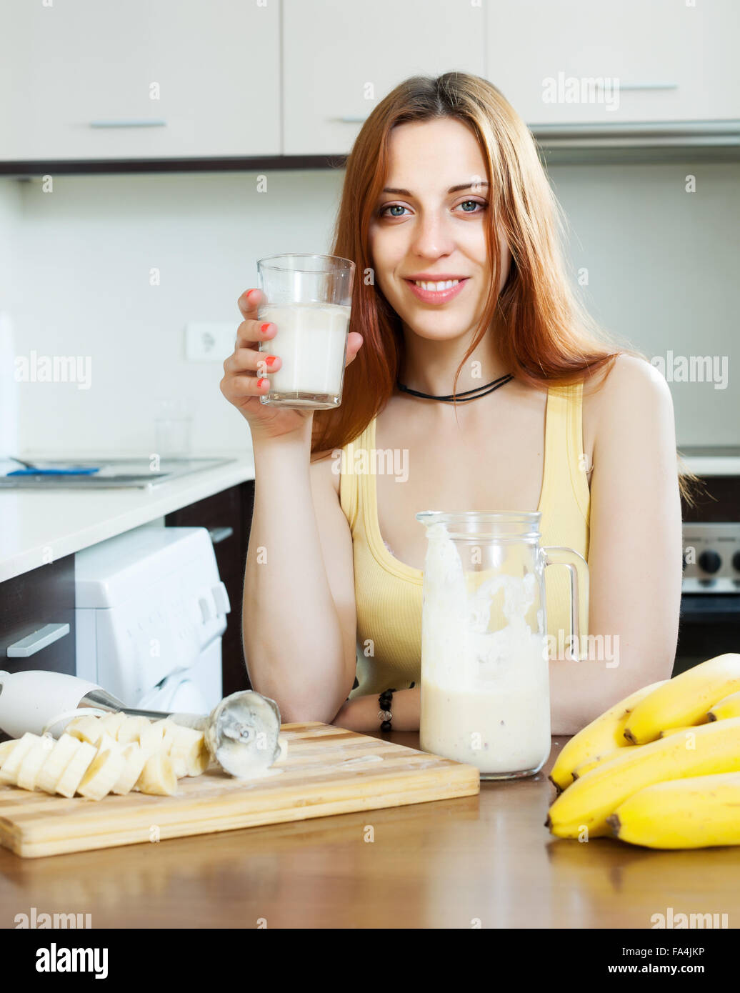Happy female milkshake 30 hi-res stock photography and images - Alamy