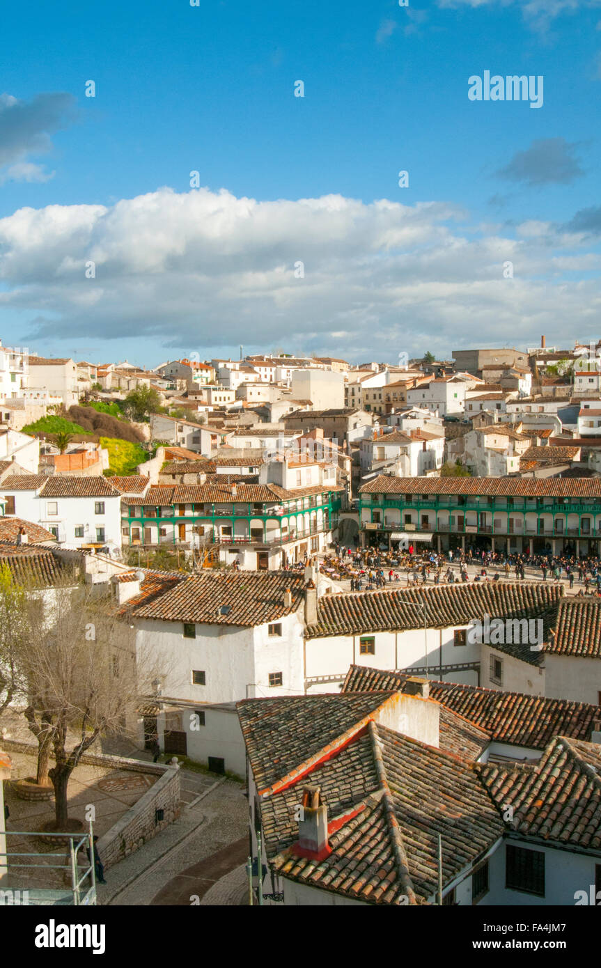 Overview of the village. Chinchon, Madrid province, Spain Stock Photo ...