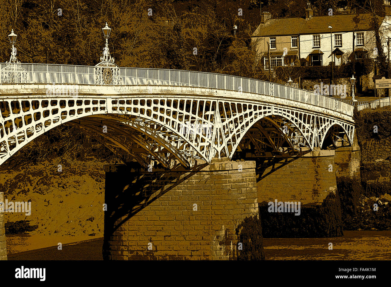The Old Wye Bridge, Chepstow Stock Photo - Alamy