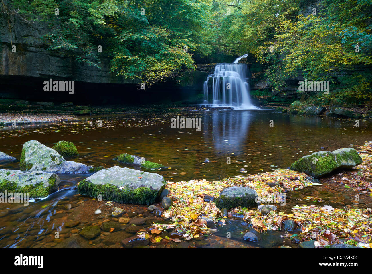 Cauldron Falls - West Burton Waterfall - Yorkshire Dales, England, UK ...