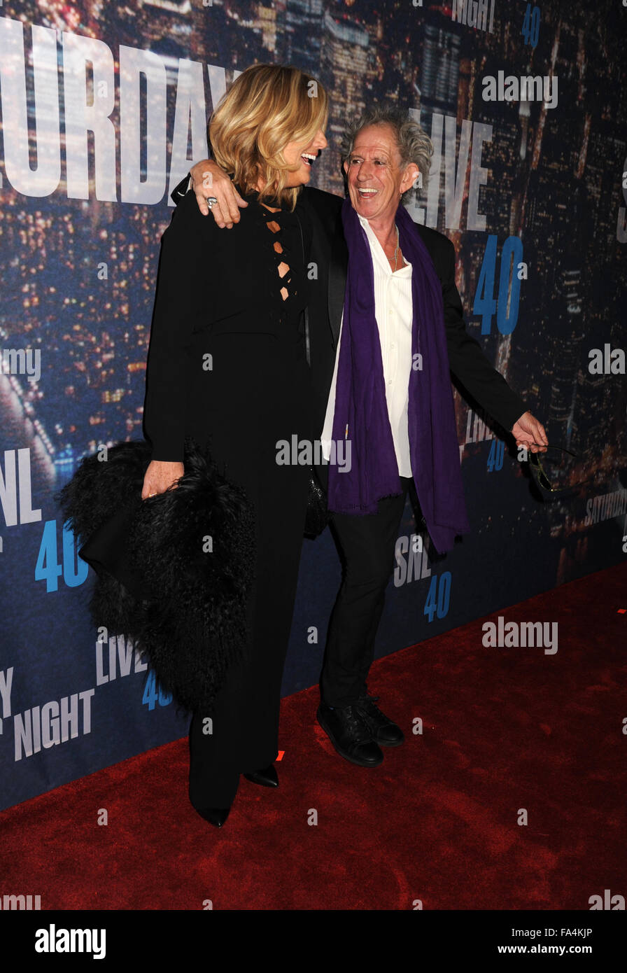 New York City, NY. USA. Patti Hansen & Keith Richards a the 40th ...