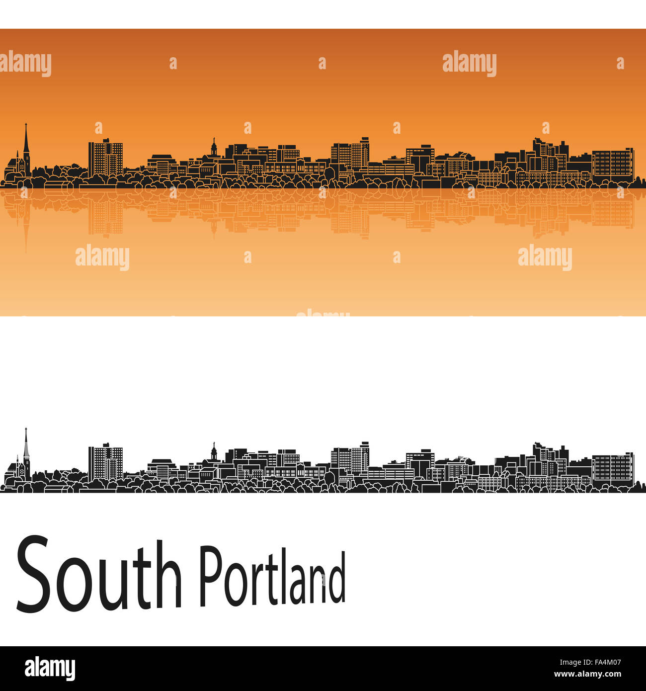 Portland skyline silhouette hi-res stock photography and images - Alamy