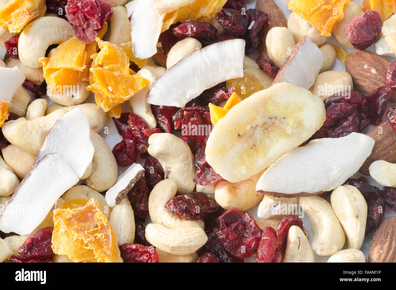 assorted tropical dried fruits and nuts Stock Photo - Alamy