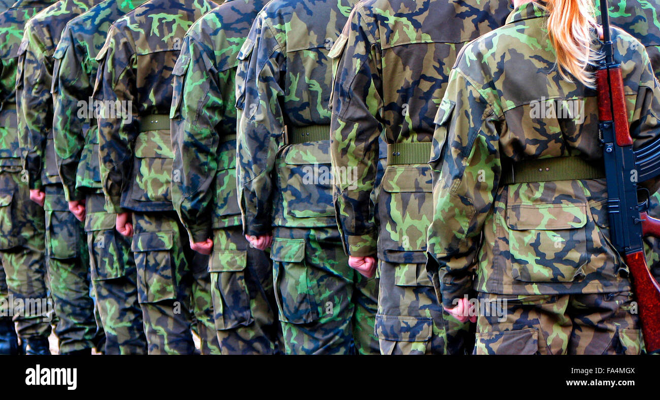 Soldiers on parade Stock Photo - Alamy
