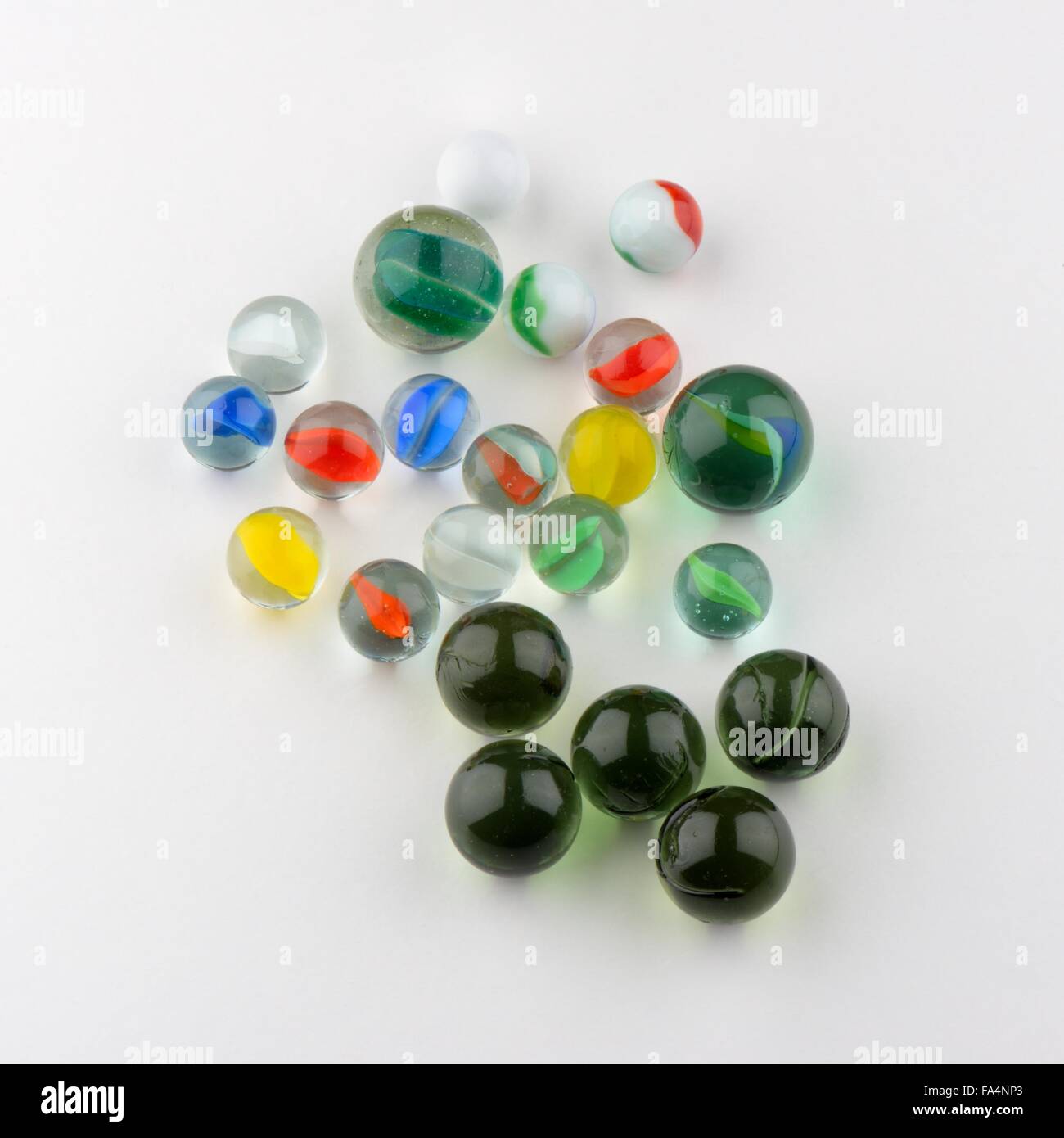 Selection of coloured glass marbles Stock Photo - Alamy