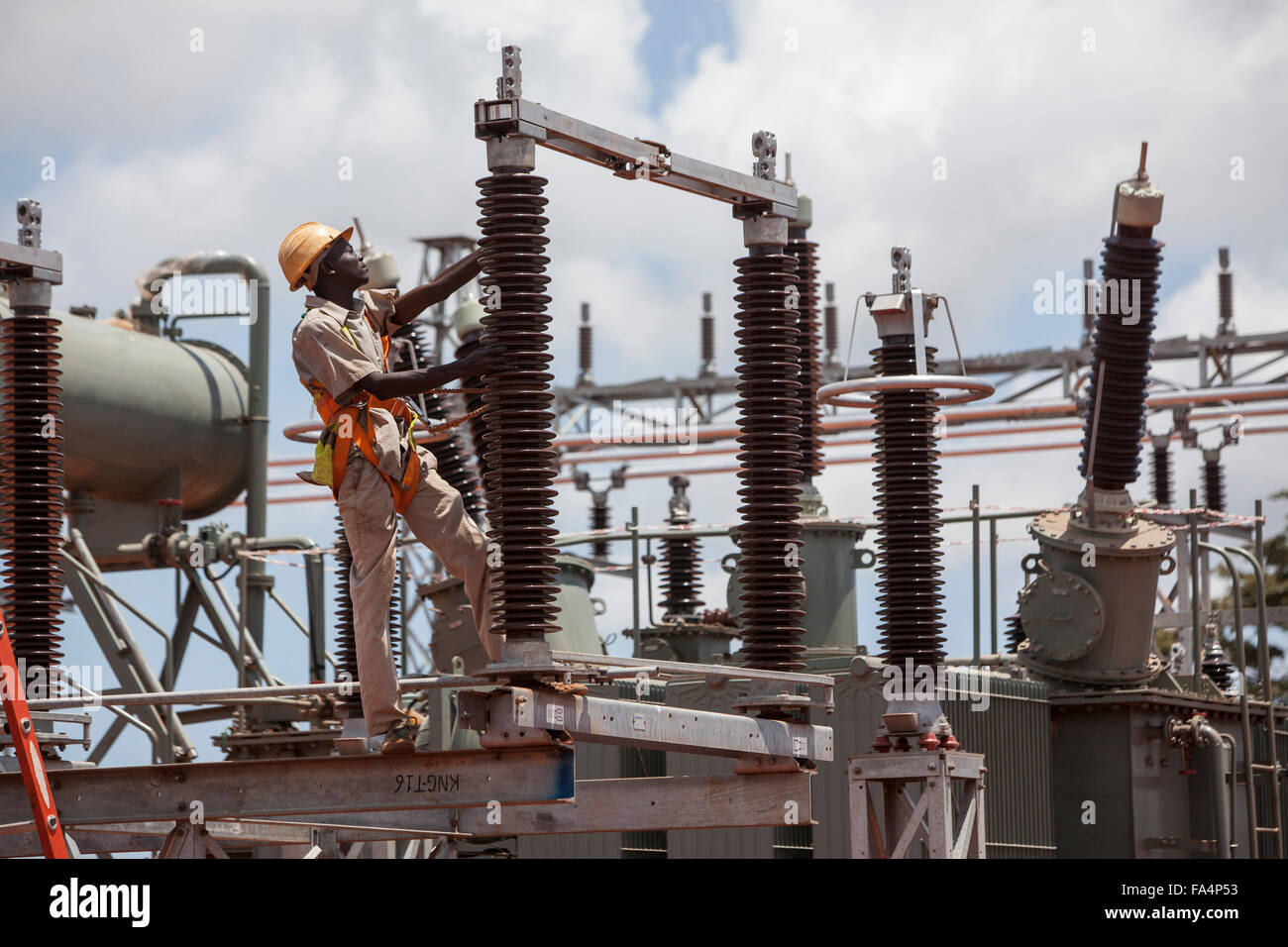African electrical engineer in substation hi-res stock photography and ...