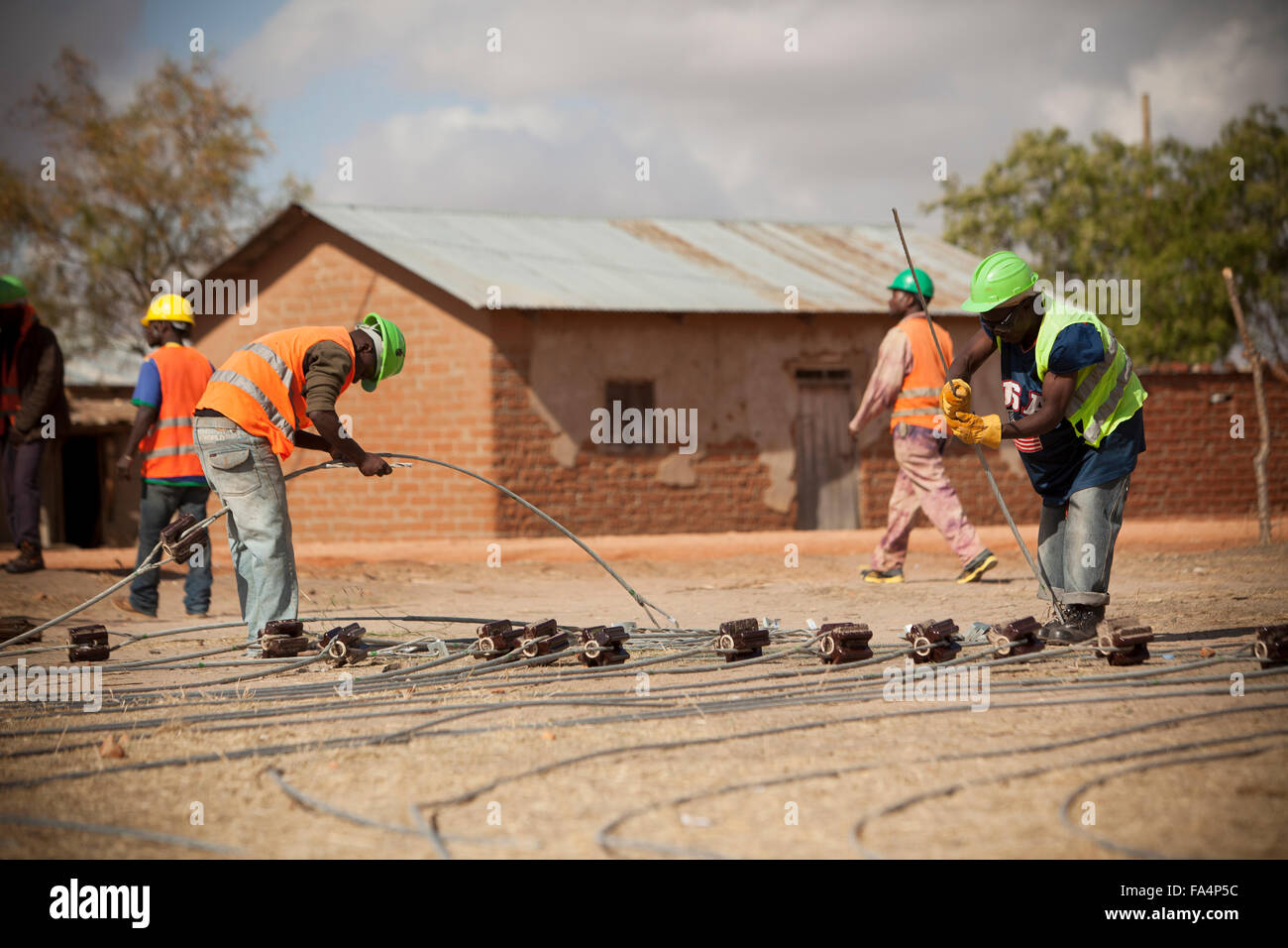 Power lines in rural village hi-res stock photography and images - Alamy