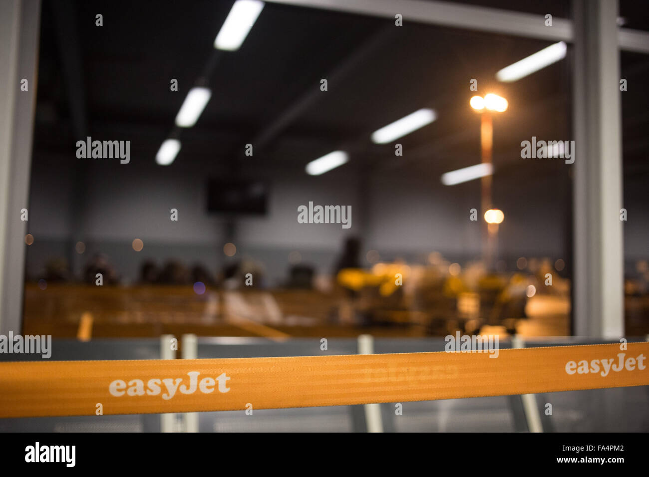 easyJet branding at airport gate Stock Photo - Alamy