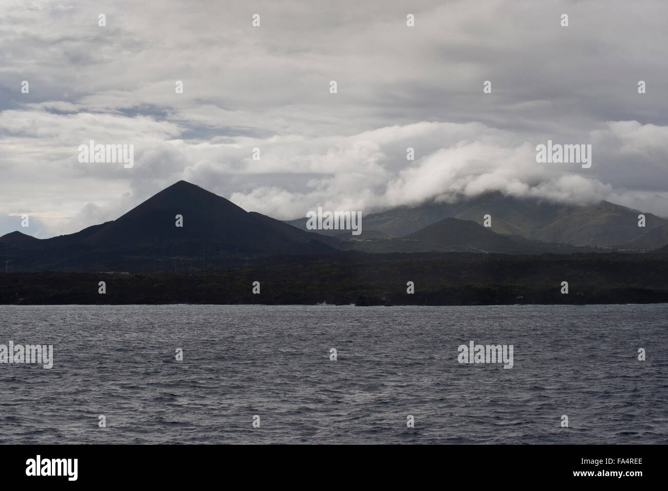 Ascension Island, an isolated volcanic island in the equatorial waters ...