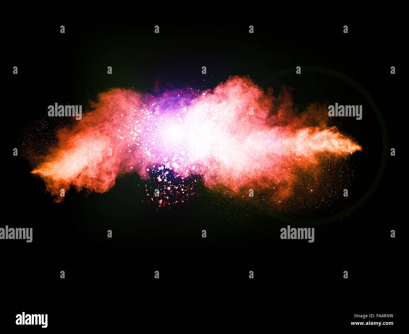 burst of colored powder isolated on black Stock Photo - Alamy