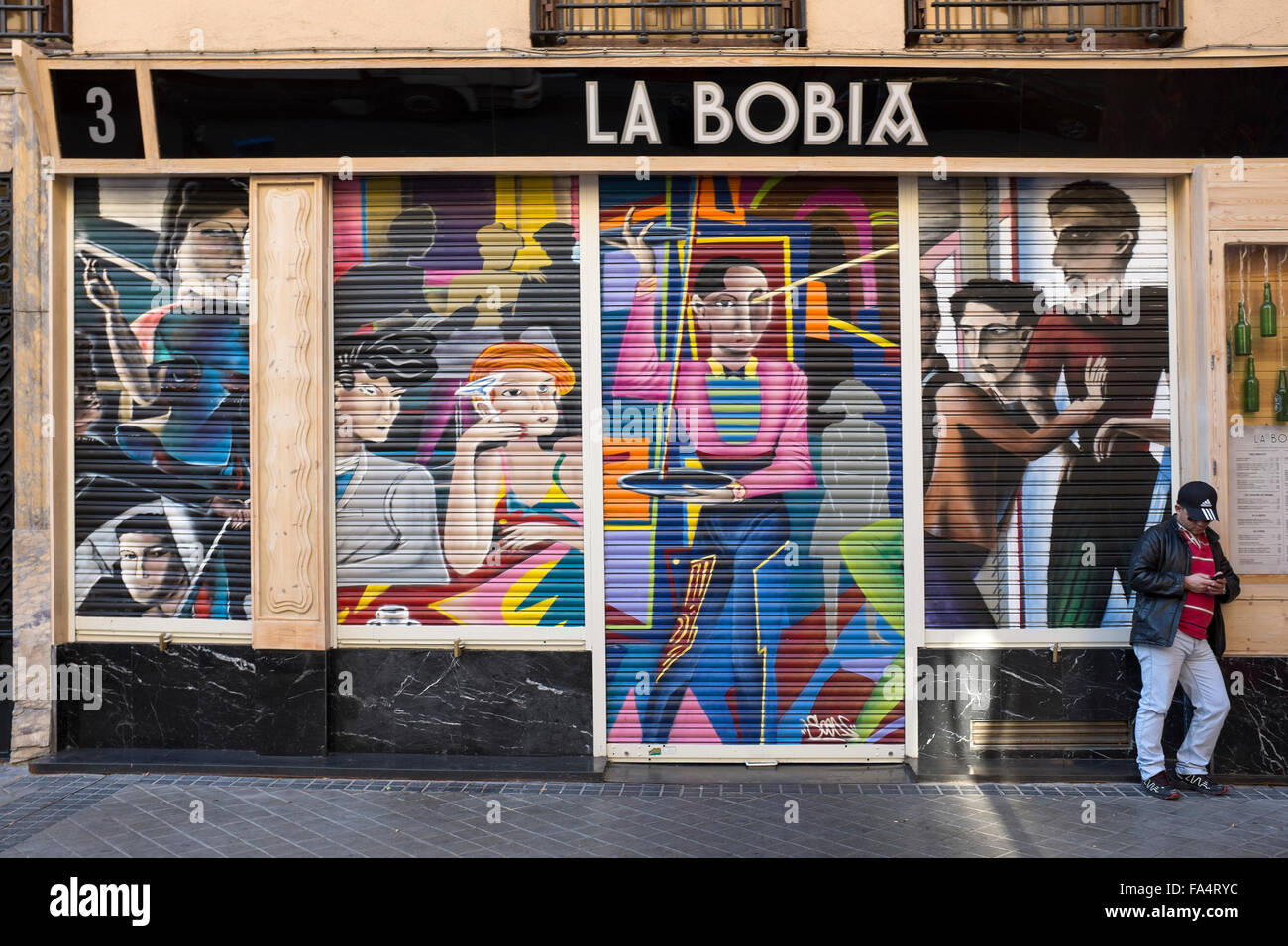La Bobia Bar Cafe Madrid Stock Photo - Alamy