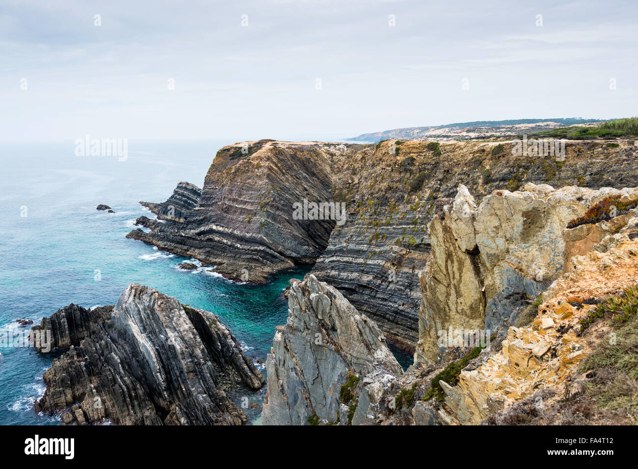 blue water near the rocks of the west coast of Portugal Stock Photo - Alamy