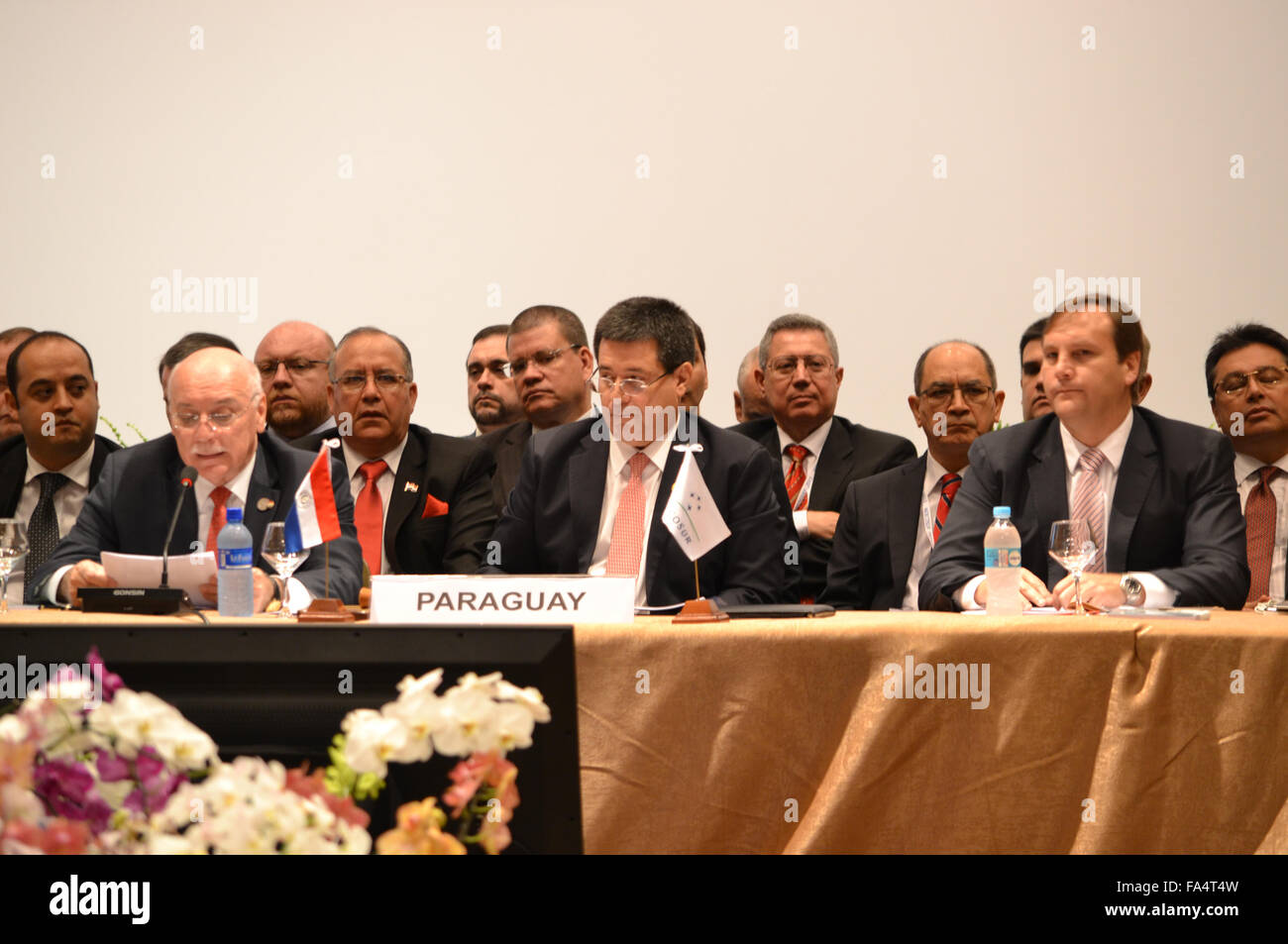 Luque, Paraguay. 21st Dec, 2015. Paraguay's President, Horacio Cartes ...