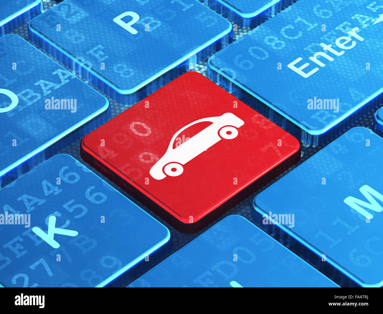 Vacation concept: Car on computer keyboard background Stock Photo - Alamy