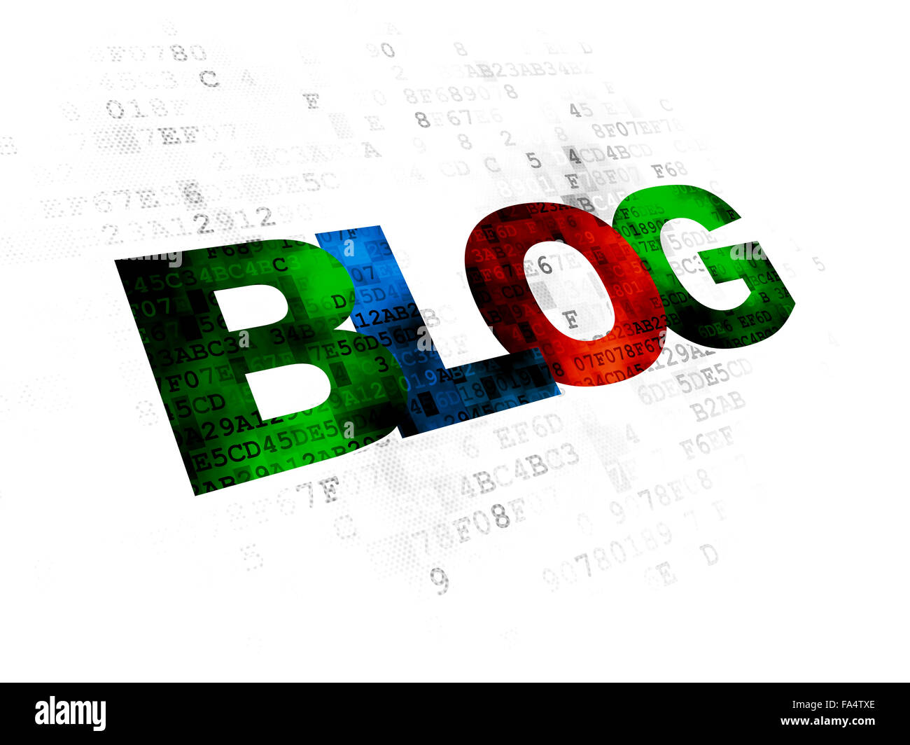 Web design concept: Blog on Digital background Stock Photo - Alamy
