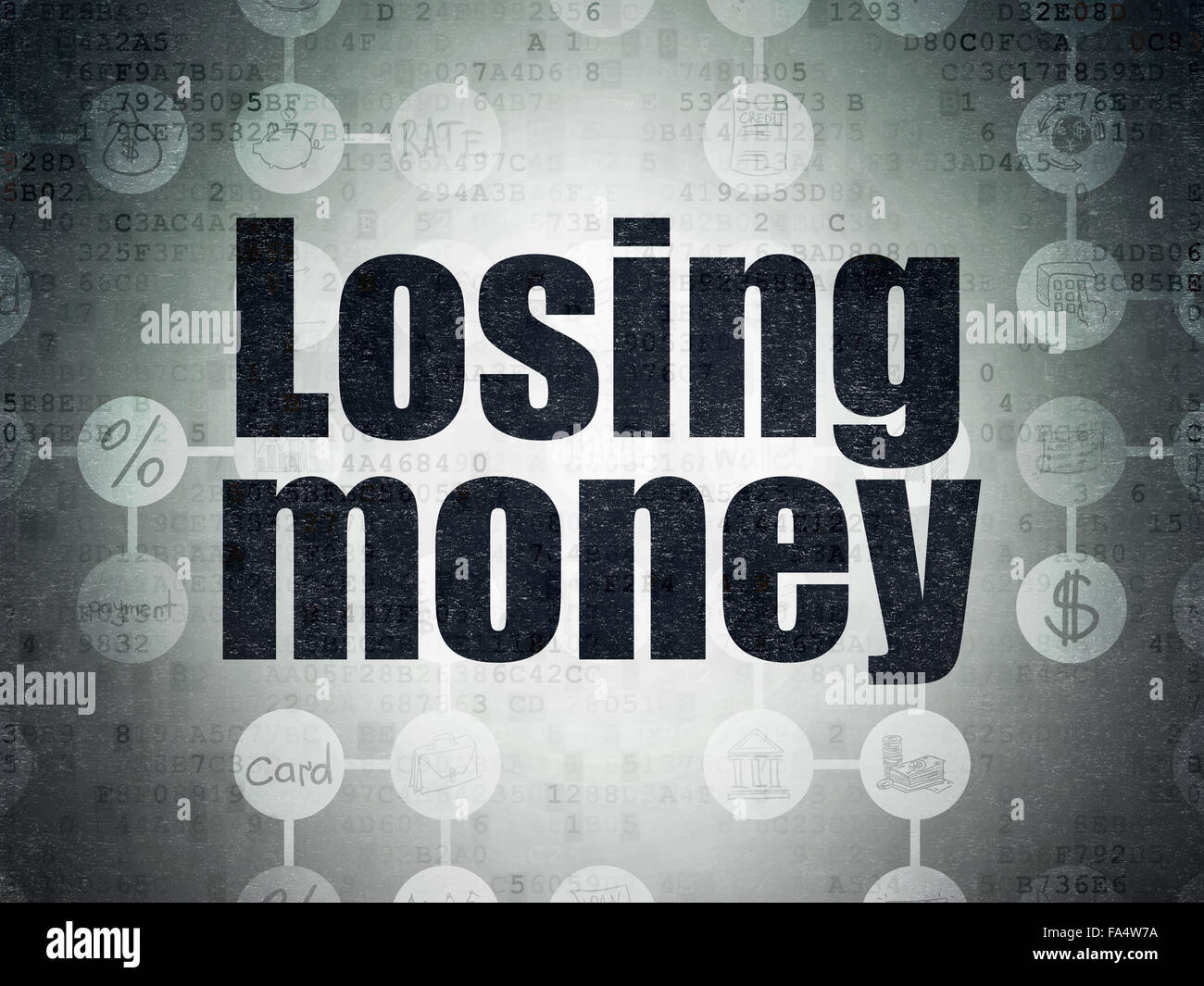 Currency concept: Losing Money on Digital Paper background Stock Photo ...