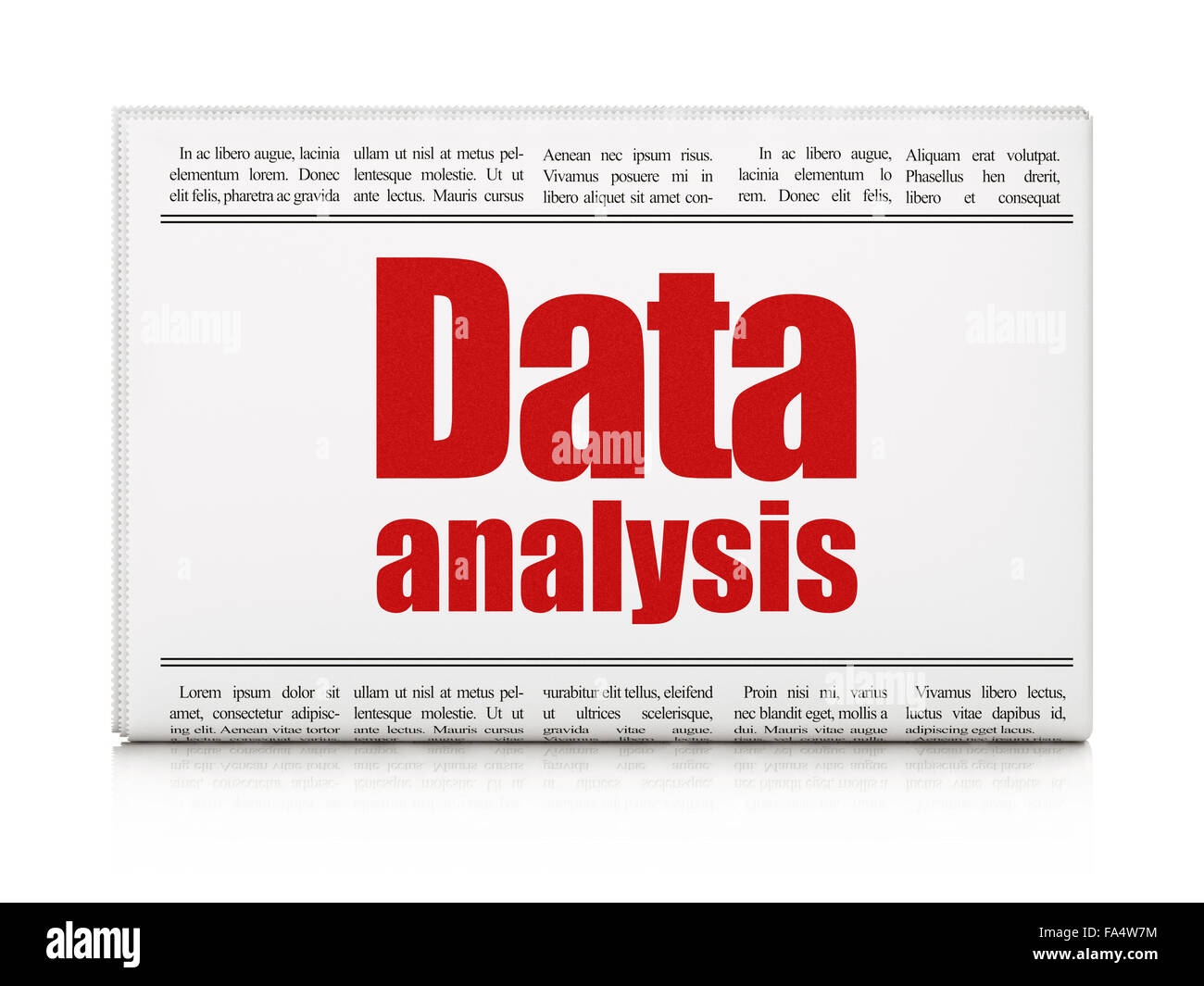Data concept: newspaper headline Data Analysis Stock Photo - Alamy