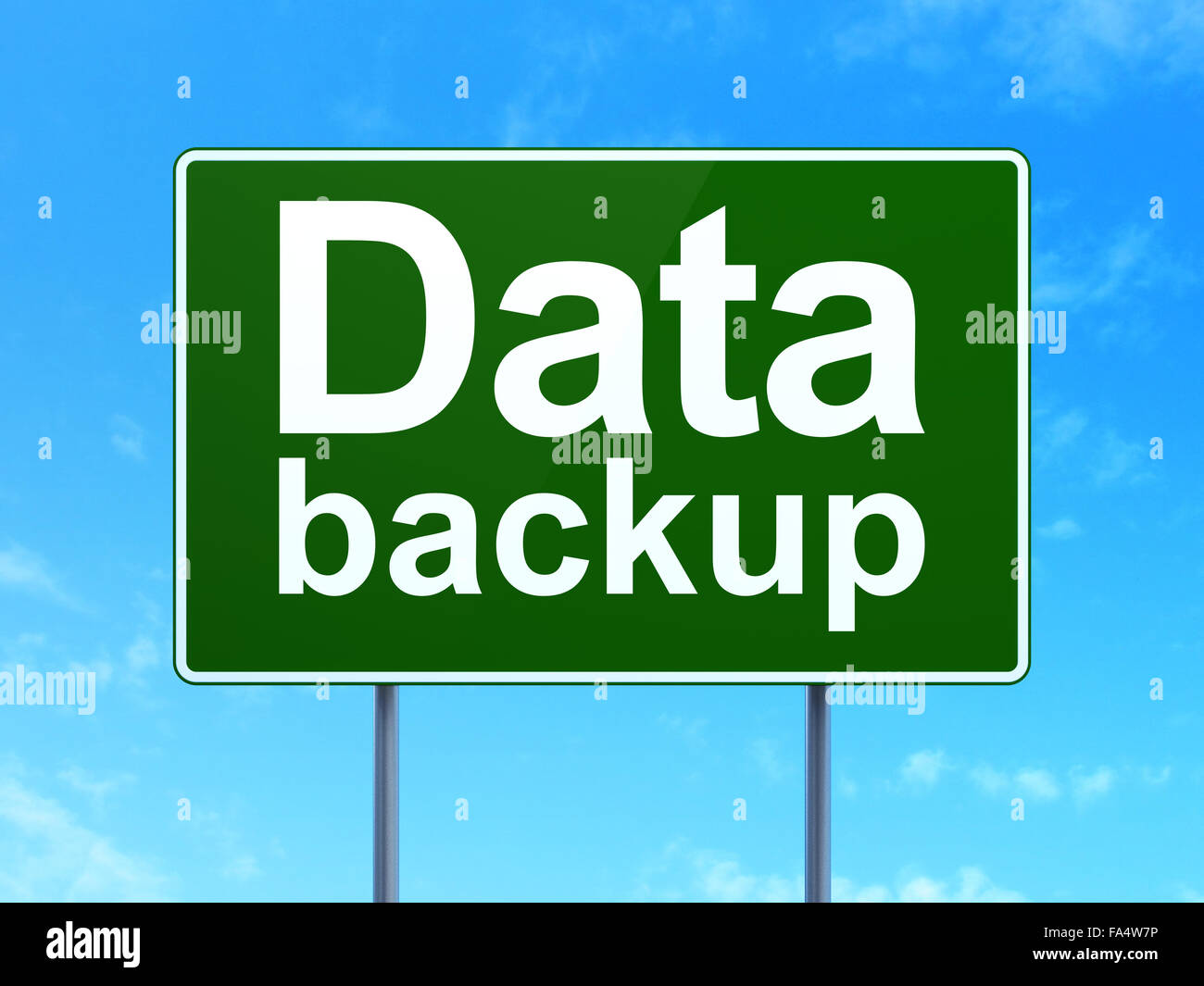 Data concept: Data Backup on road sign background Stock Photo - Alamy