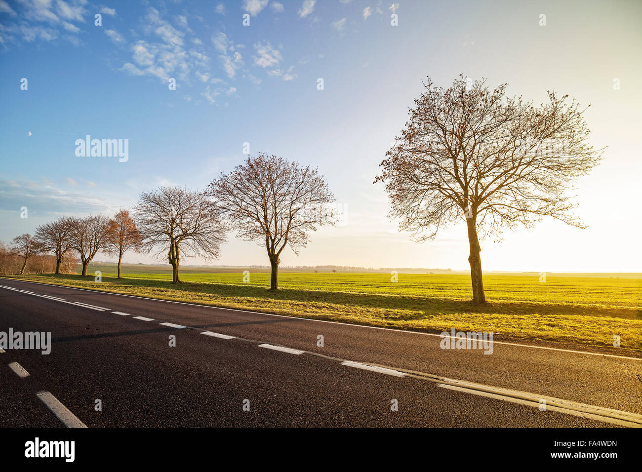 Empty countryside highway spring hi-res stock photography and images ...