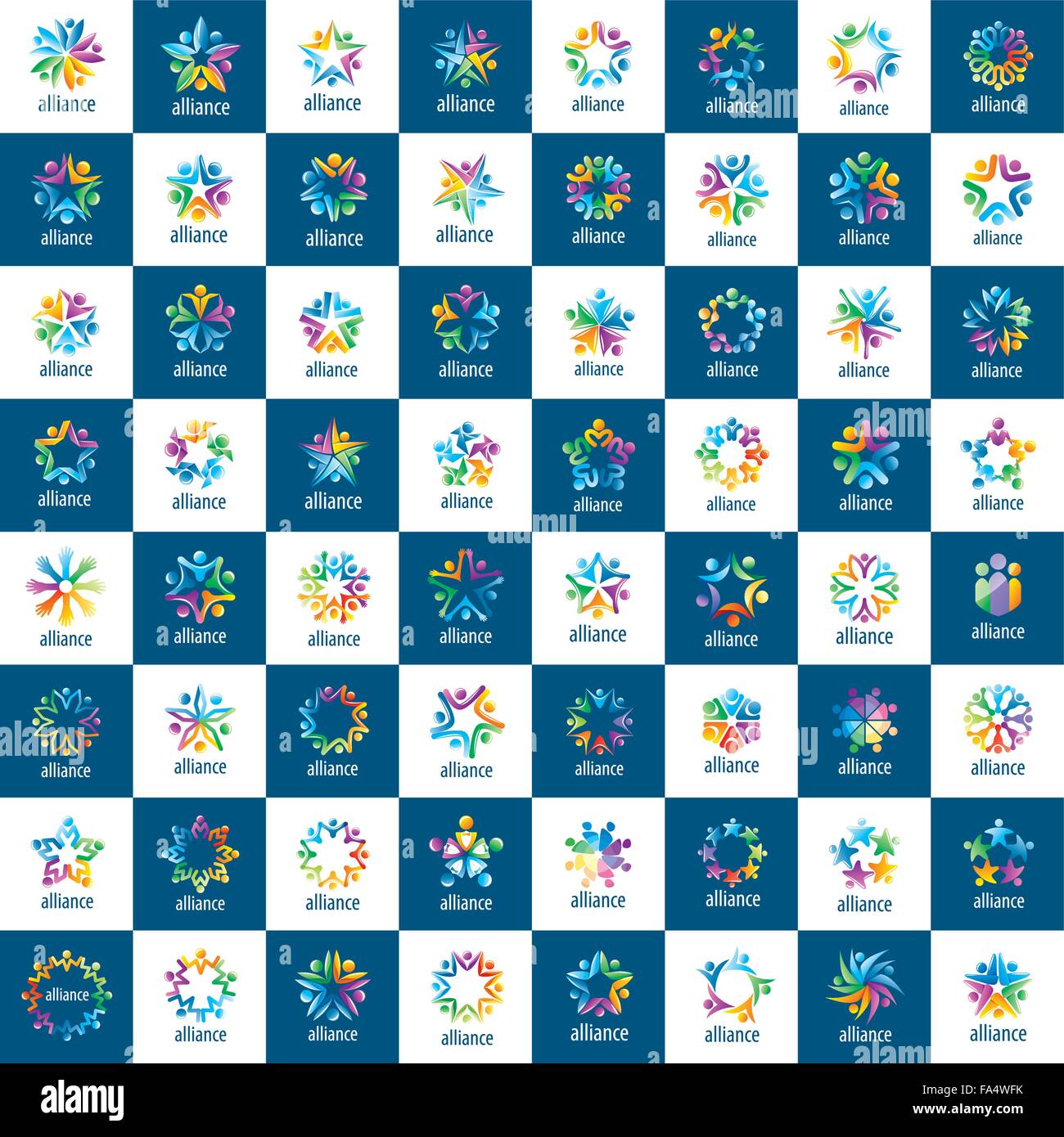 set of logos union people Stock Vector Image & Art - Alamy