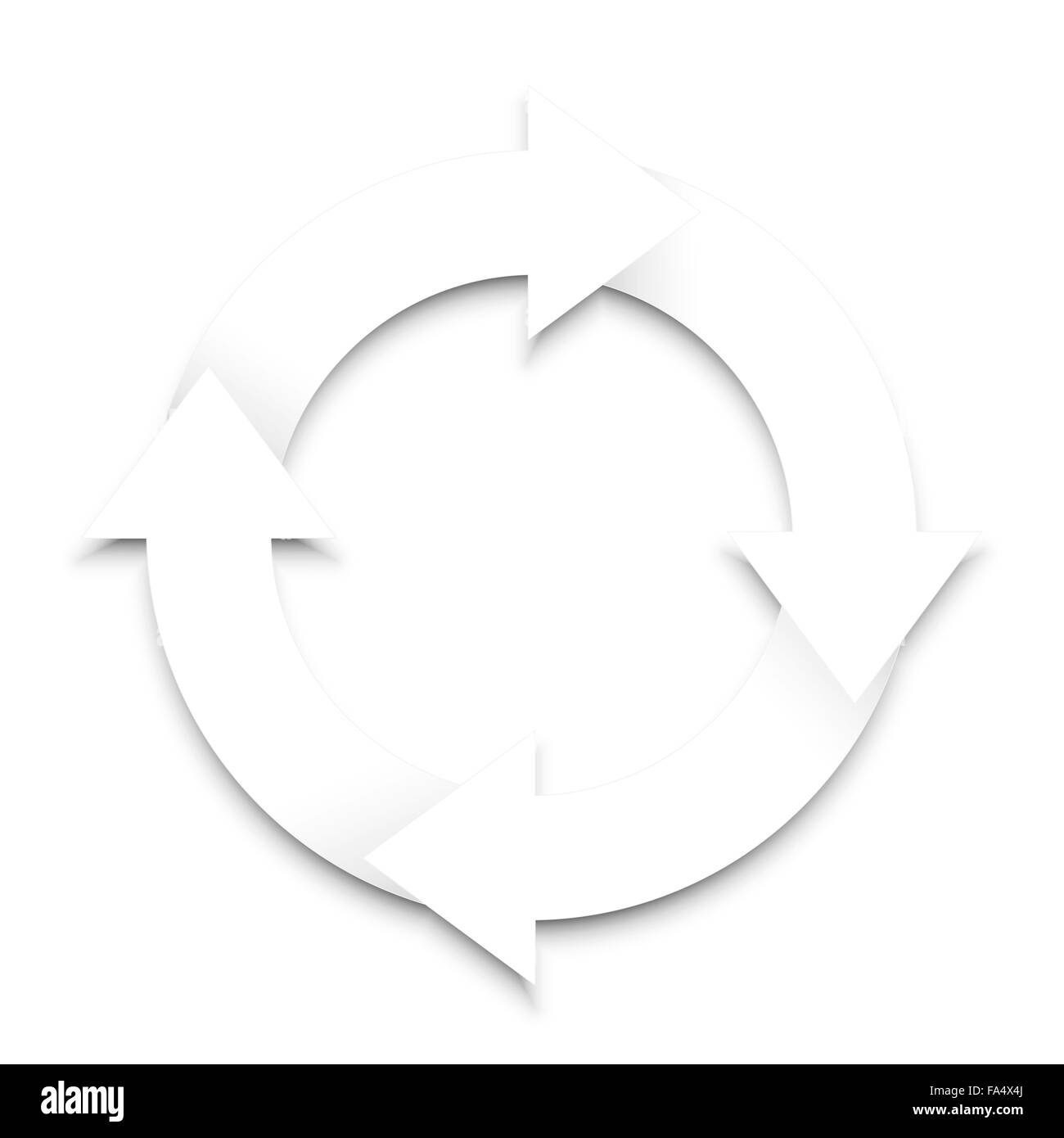 Spinning arrows with shadow on white background Stock Photo - Alamy