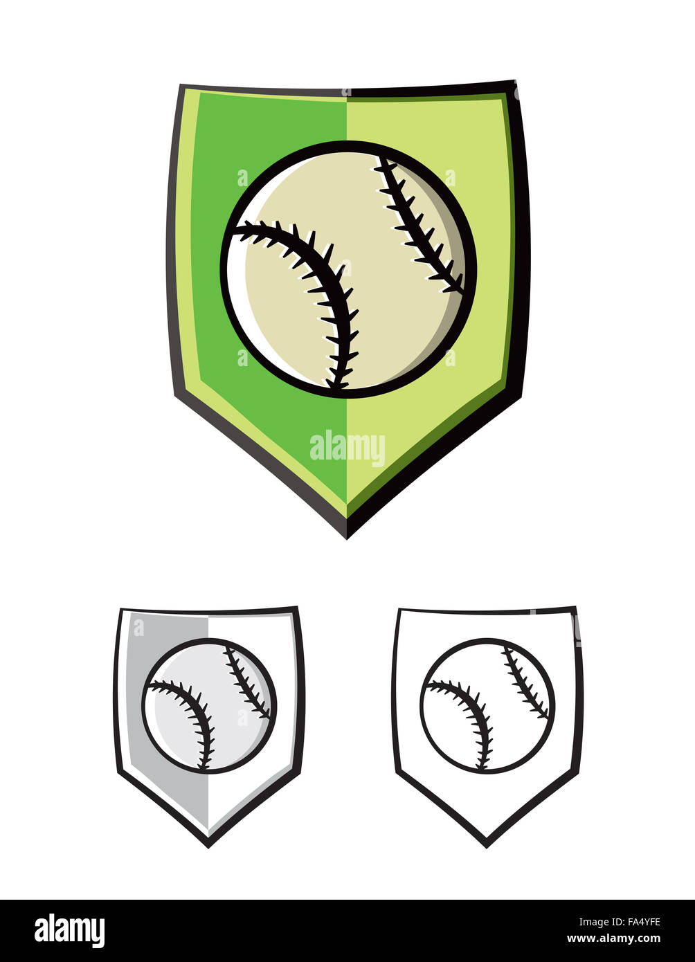 A baseball shield emblem Stock Photo - Alamy