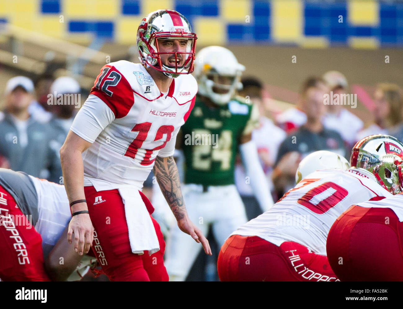 Miami, Florida, USA. Dec. 21st Dec, 2015. Western Kentucky quarterback ...