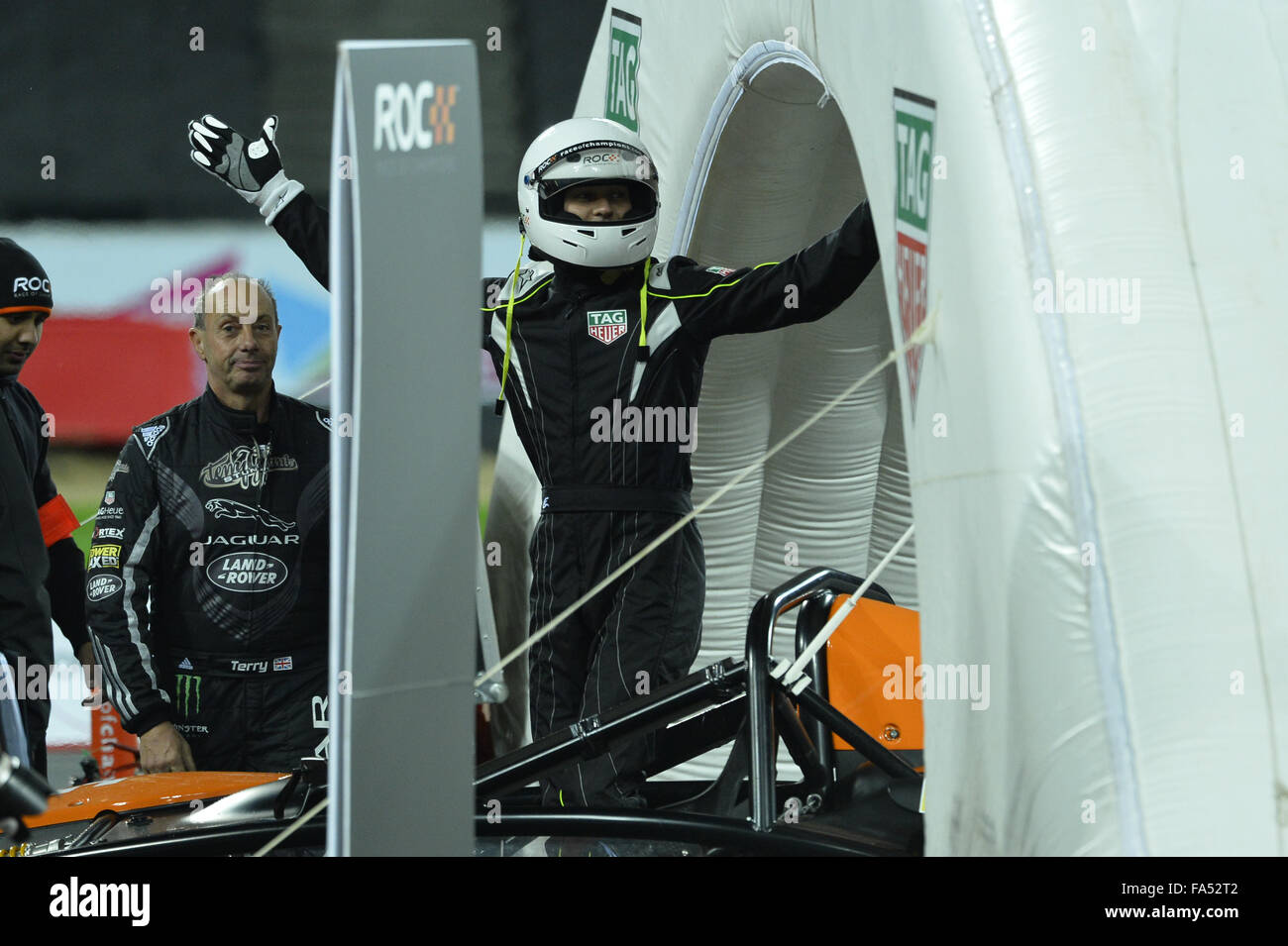 Celebrities and famous drivers take part in 'Race of Champions' at the ...