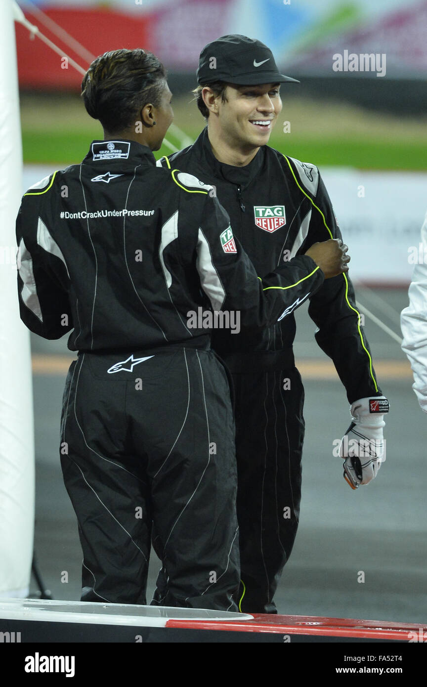 Celebrities and famous drivers take part in 'Race of Champions' at the ...