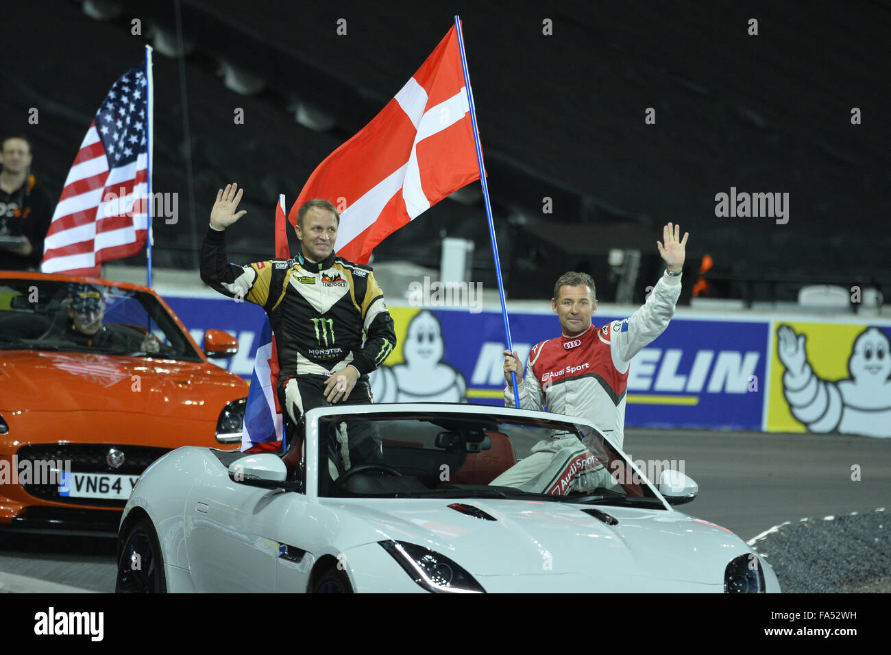 Celebrities and famous drivers take part in 'Race of Champions' at the ...
