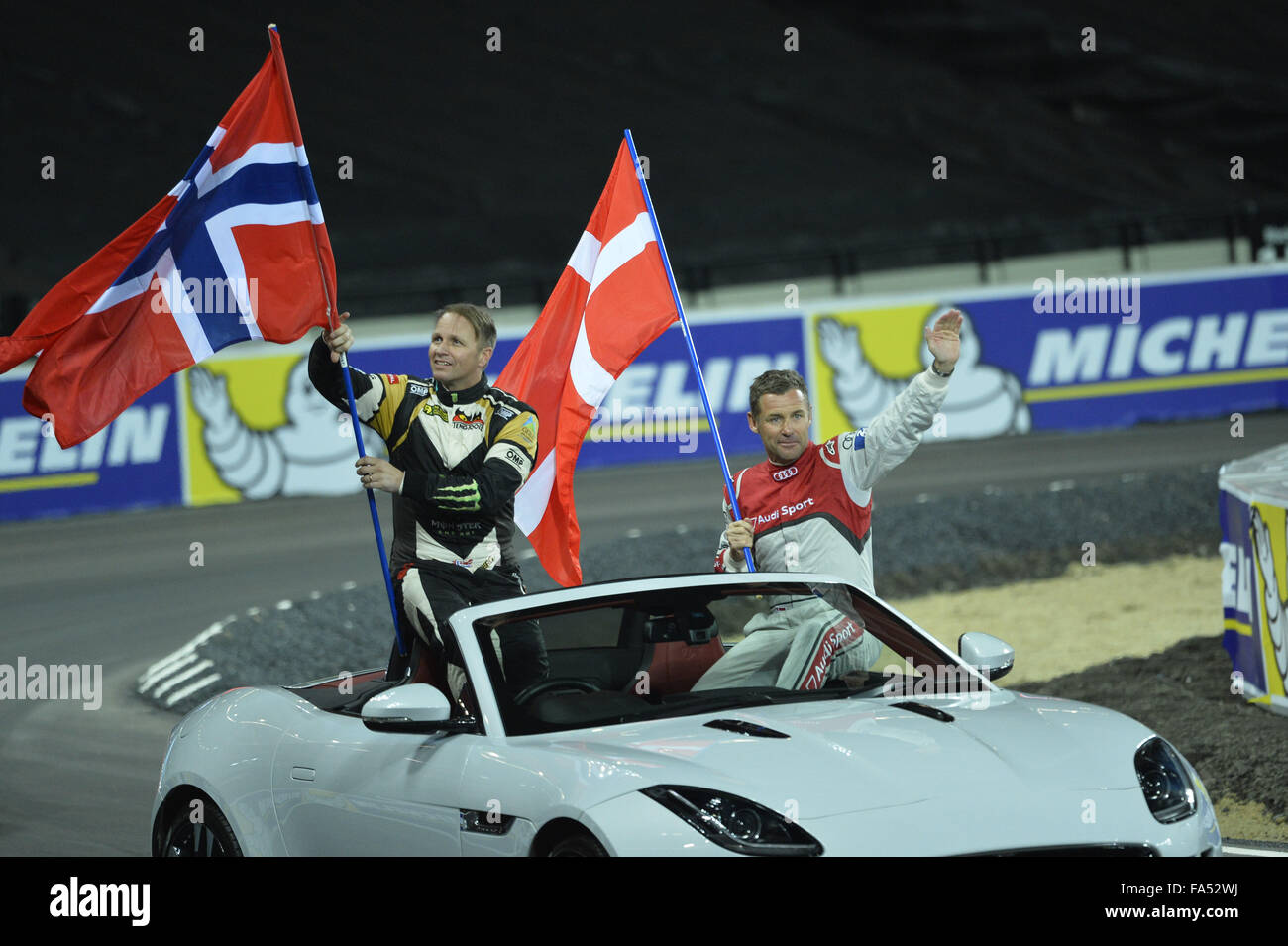 Celebrities and famous drivers take part in 'Race of Champions' at the ...