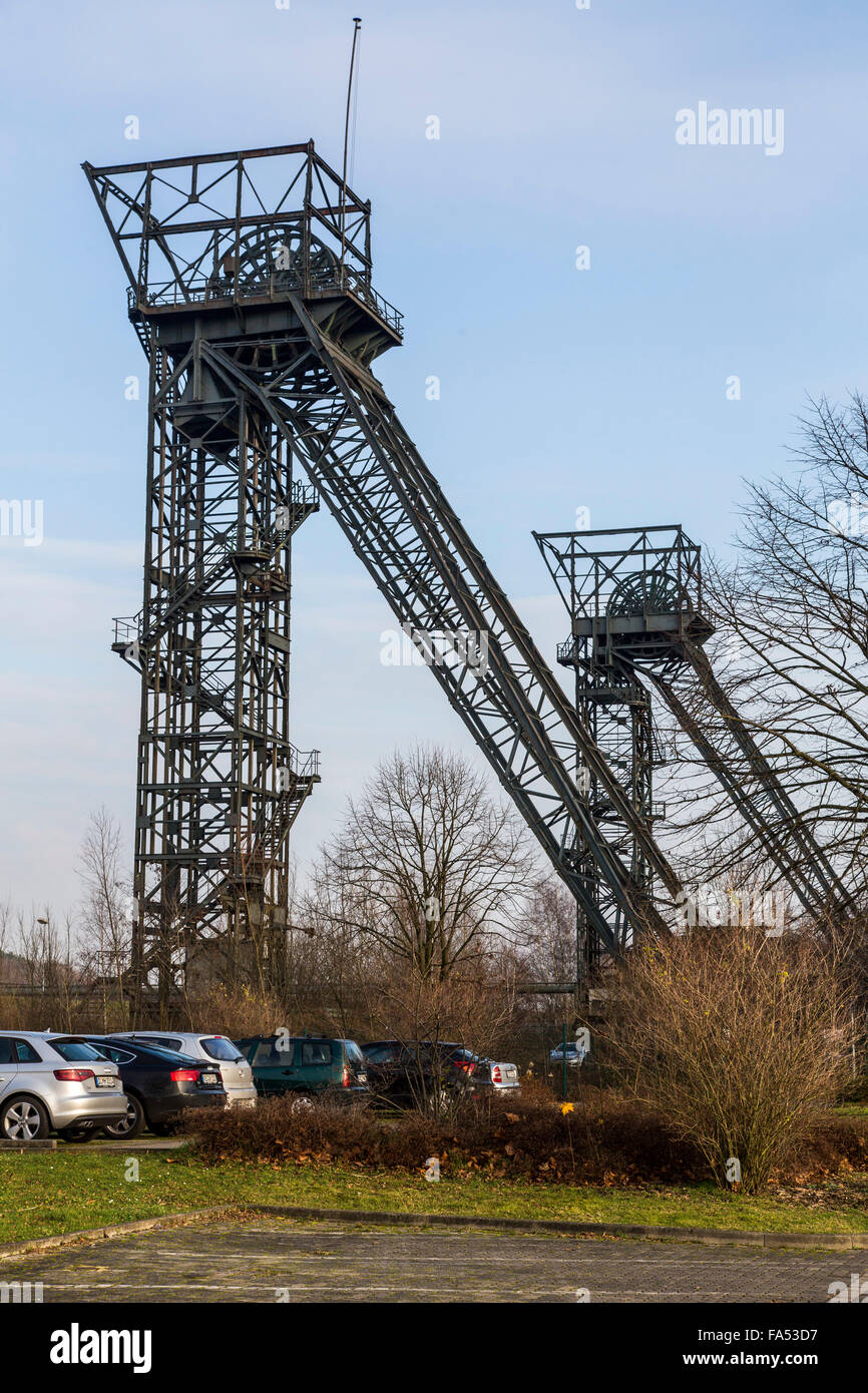 Cola mine Auguste Victoria in Marl, Germany, old mining towers, this ...