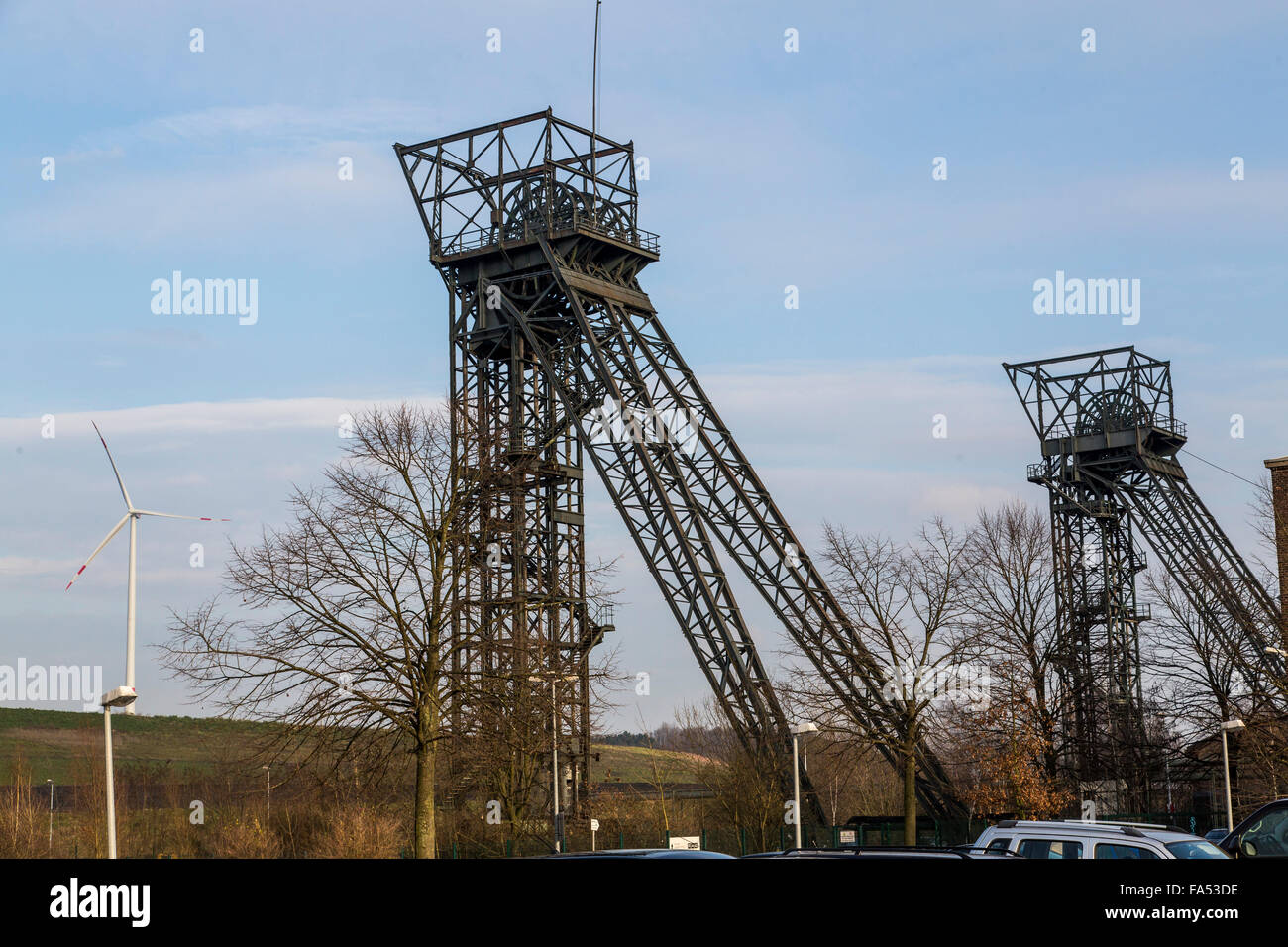 Cola mine Auguste Victoria in Marl, Germany, old mining towers, this ...