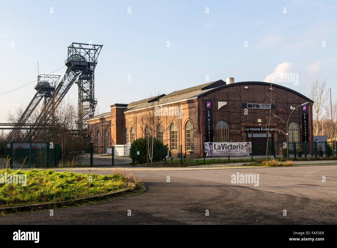 Cola mine Auguste Victoria in Marl, Germany, old mining towers, this ...