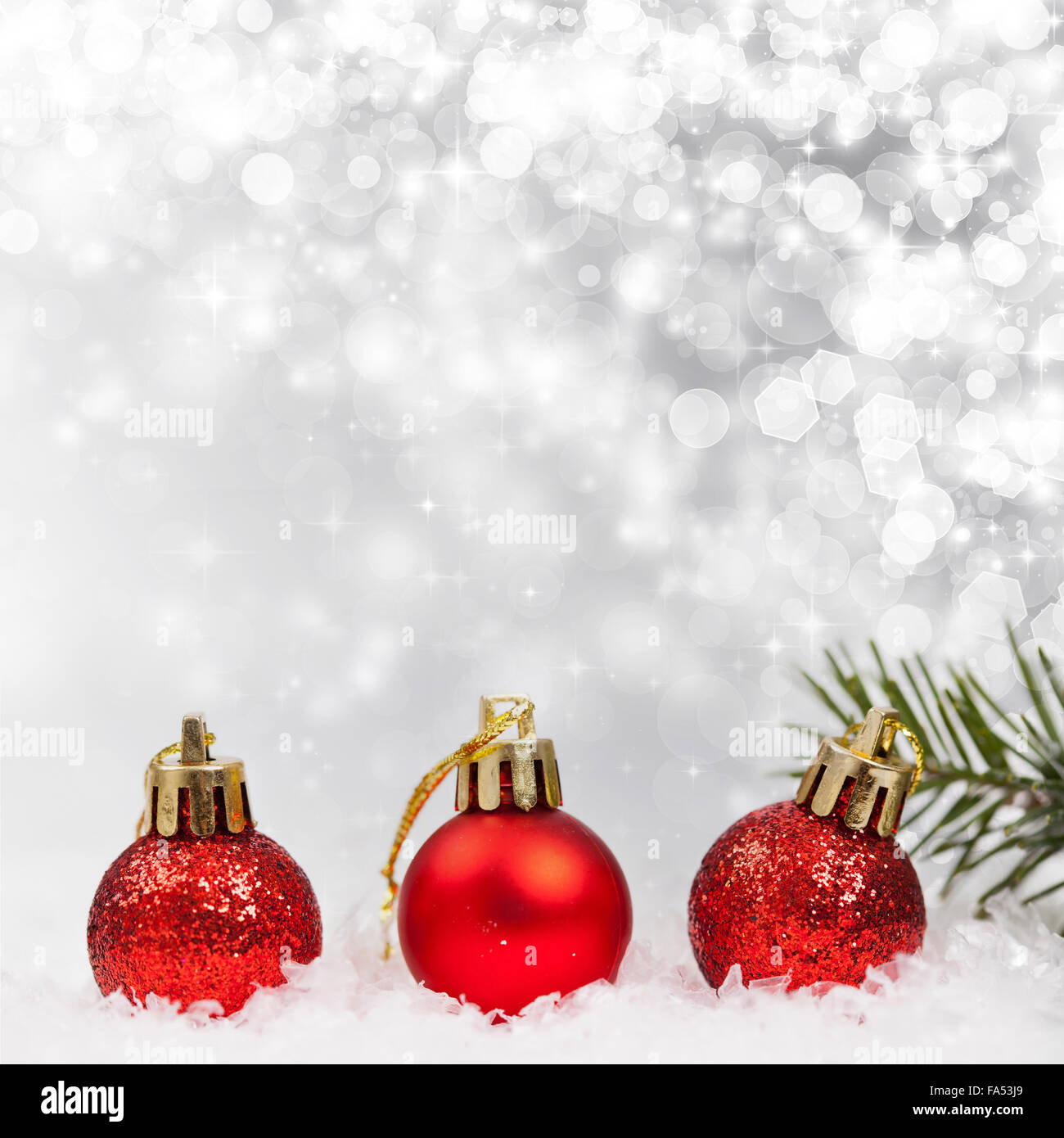 Sparkling Christmas background with baubles Stock Photo - Alamy