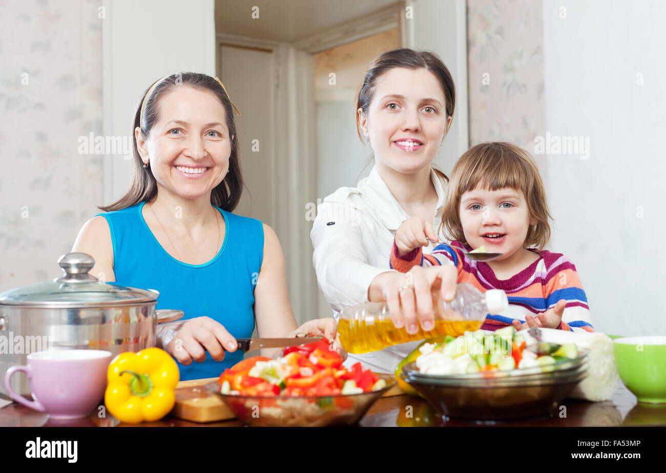 Mother And Daughter Cooking Supper High Resolution Stock Photography ...