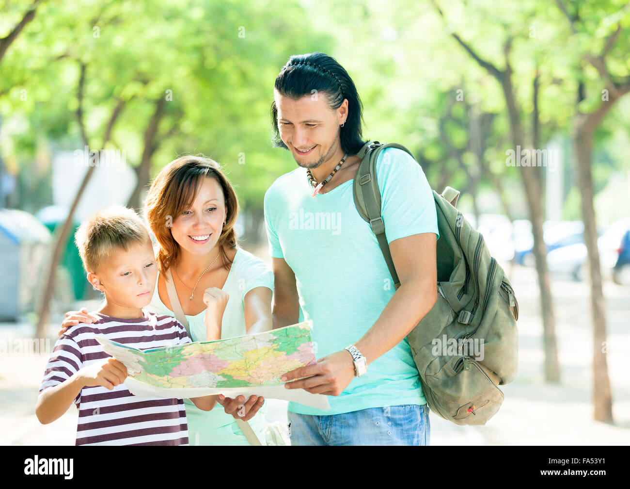 Family sightseeing teen pointing hi-res stock photography and images ...
