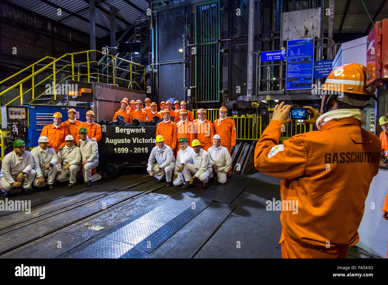 Closure ceremony of coal mine Auguste Victoria in Marl, Germany, after ...