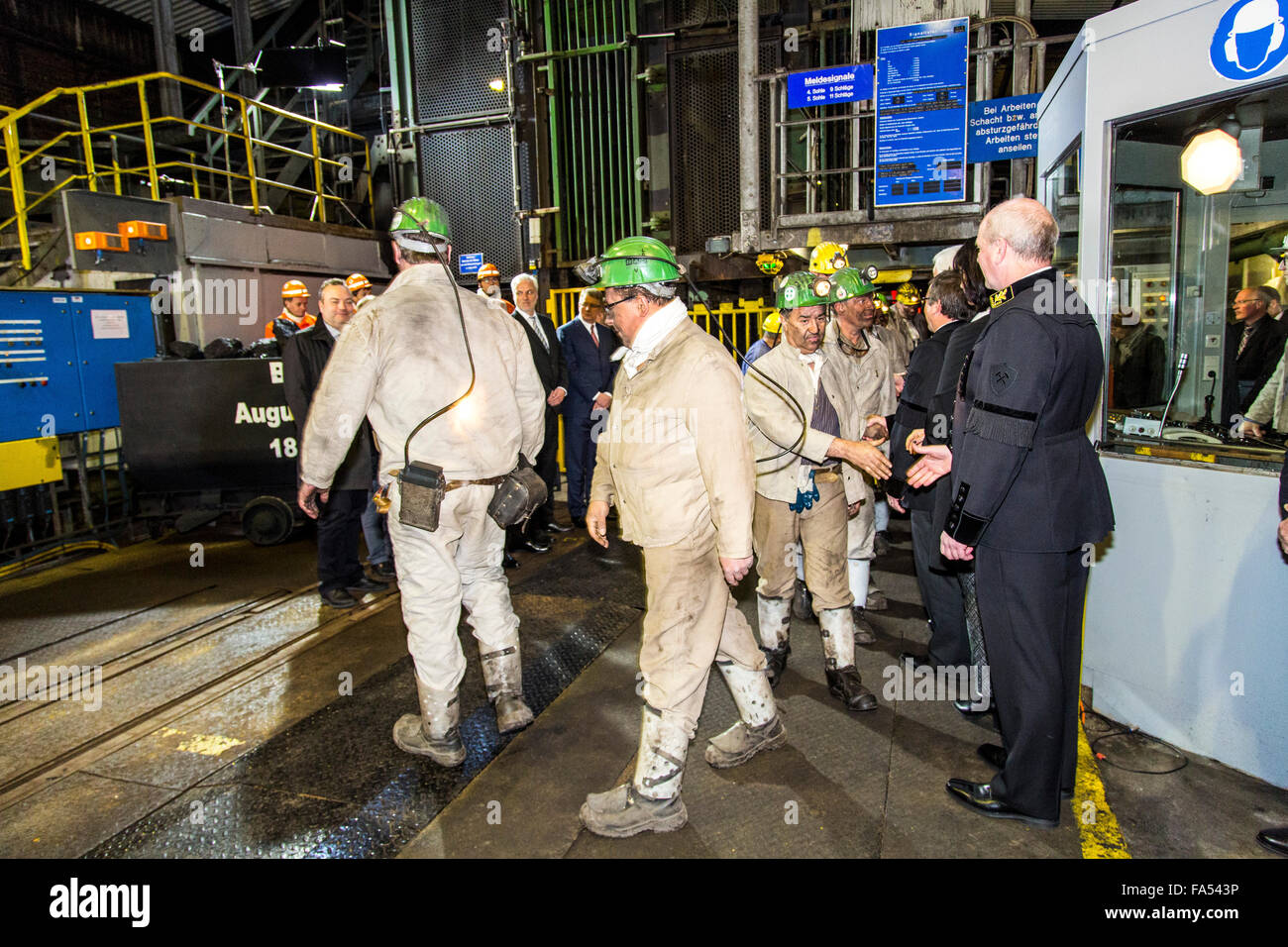 Closure ceremony of coal mine Auguste Victoria in Marl, Germany, after ...