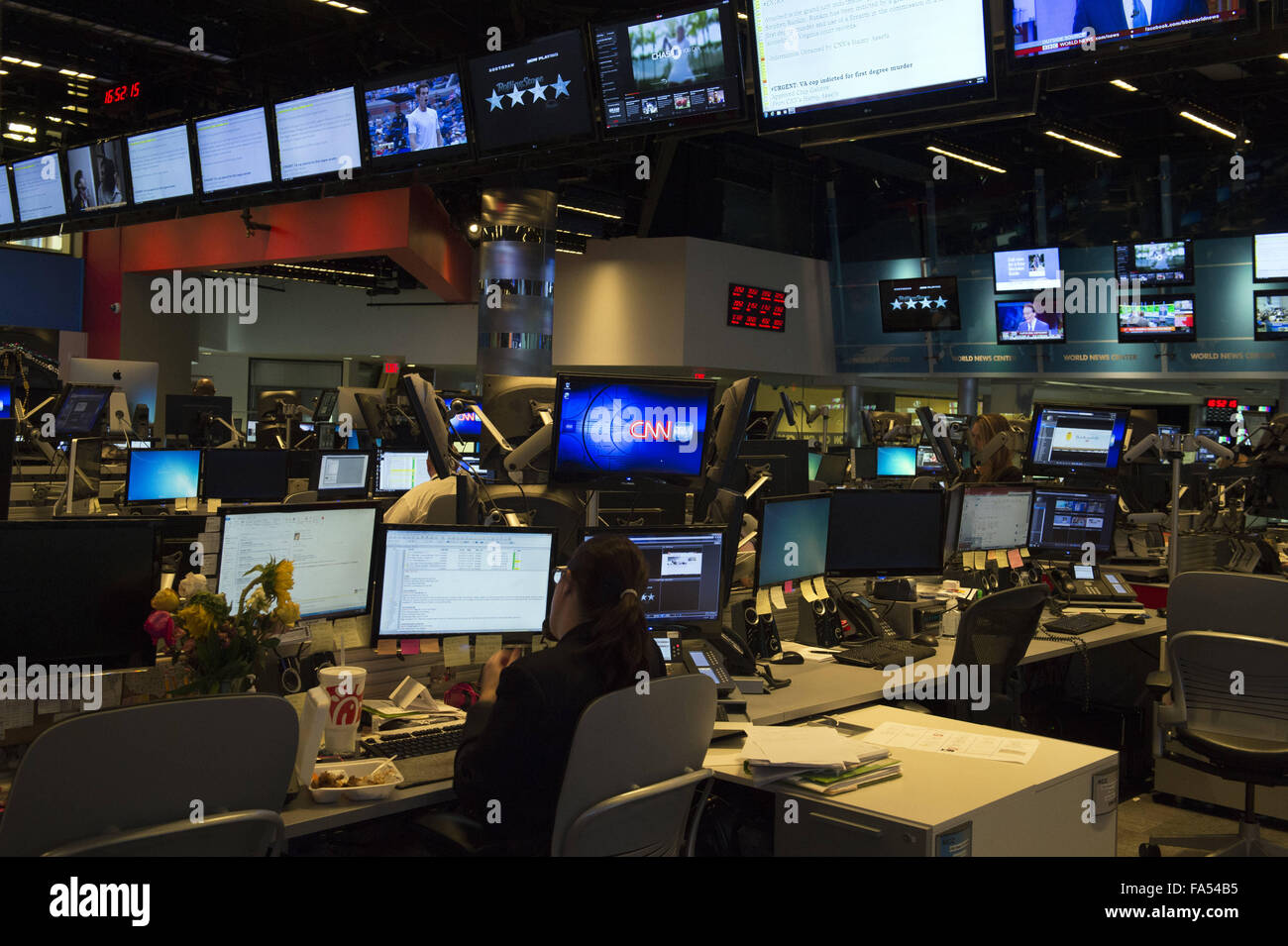 Atlanta. 3rd Sep, 2015. CNN newsroom in Atlanta CNN center © Robin ...